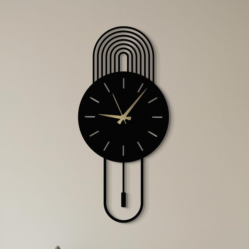 Wall Clock Pendulum Modern - Etsy