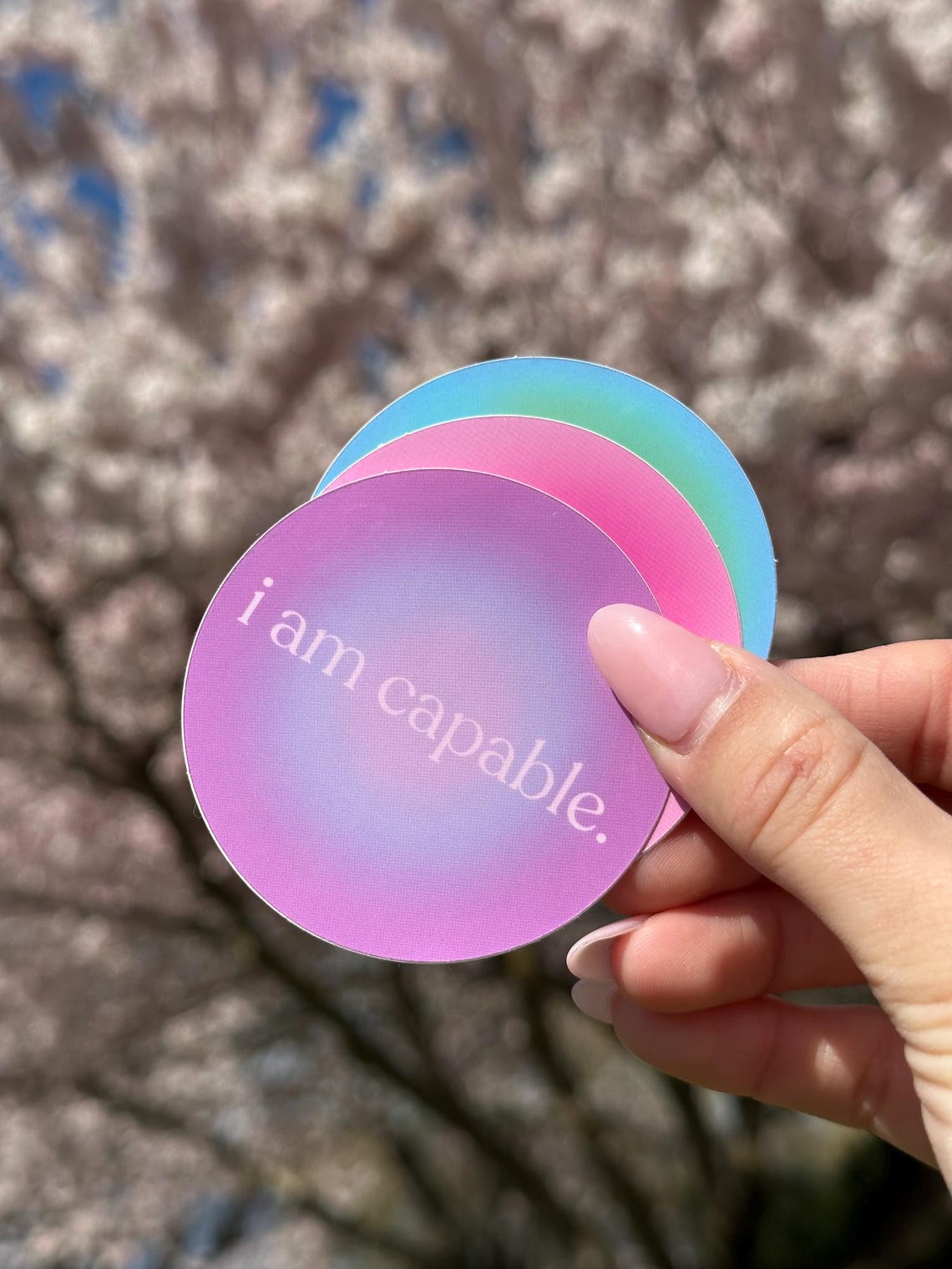 I Am Capable Sticker: Purple Aura Self Love Decal - Etsy
