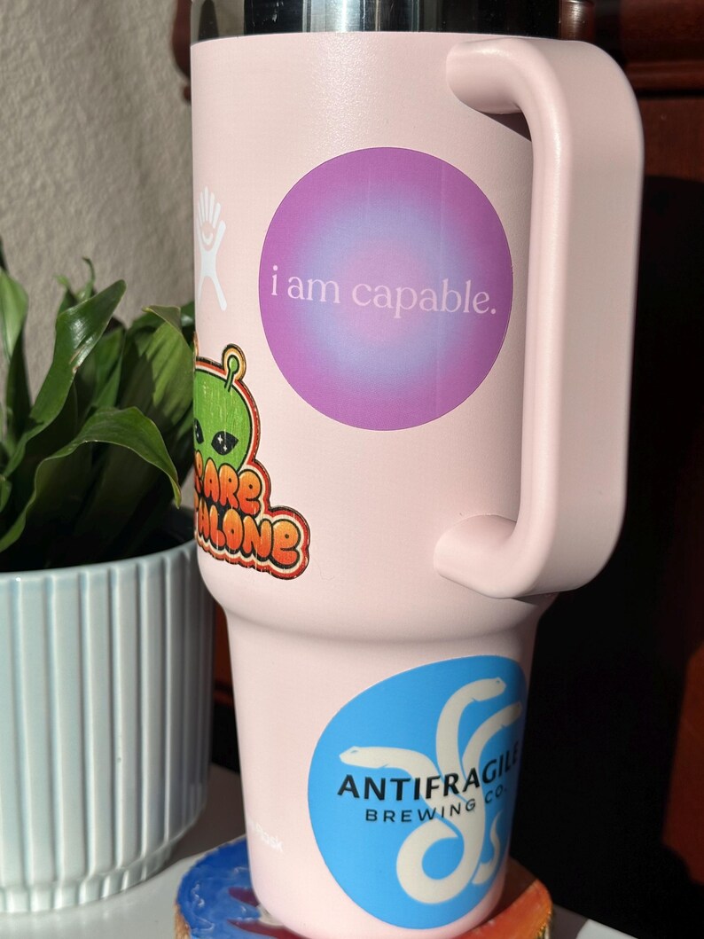 I Am Capable Sticker: Purple Aura Self Love Decal - Etsy