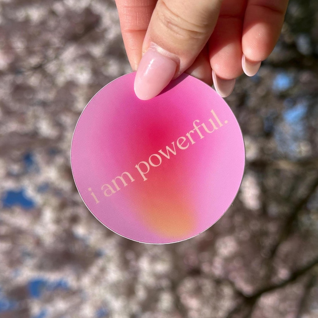 Positive Affirmation Aura Sticker - Cute Decal for Self Love and ...