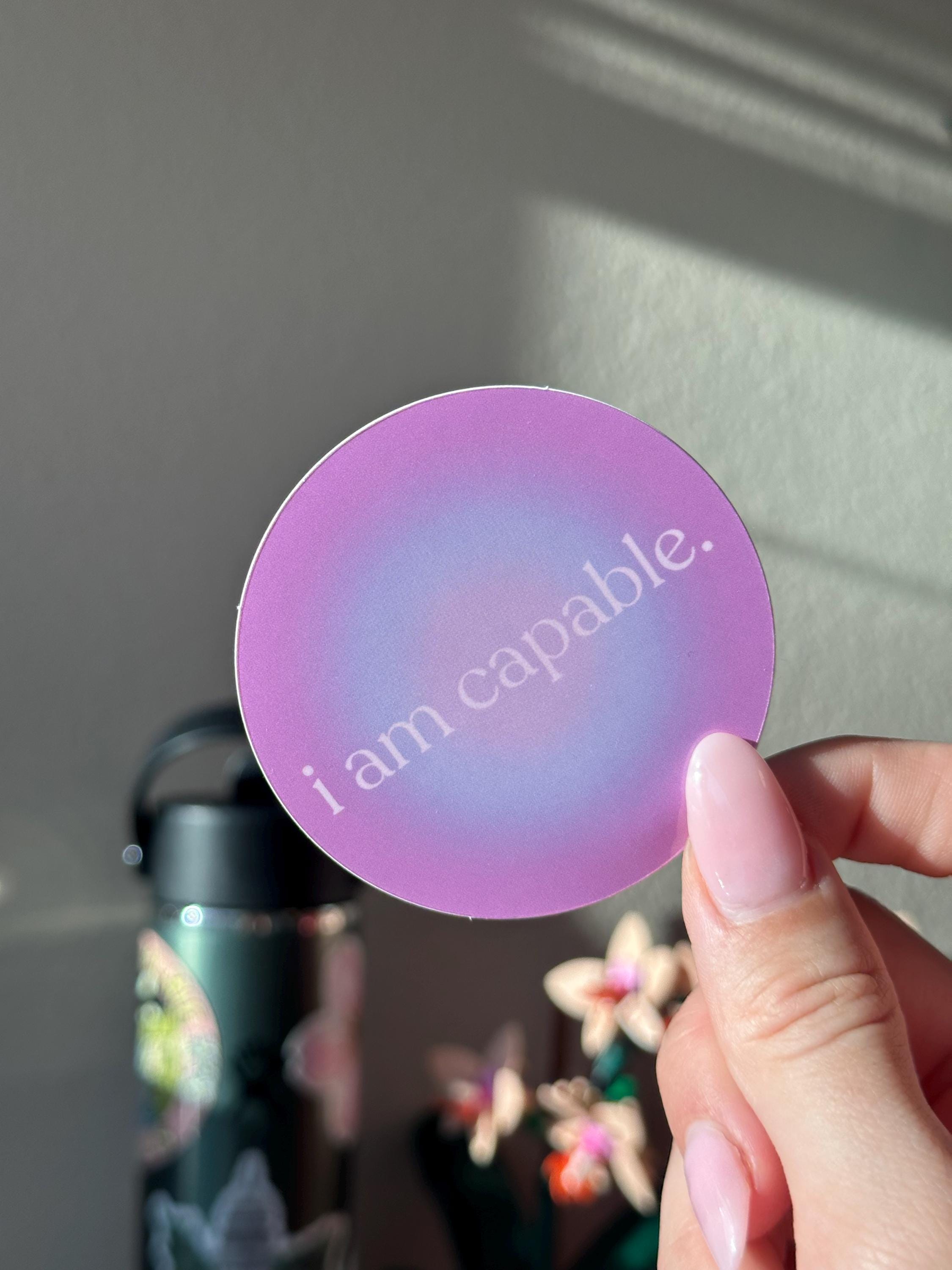I Am Capable Sticker: Purple Aura Self Love Decal - Etsy