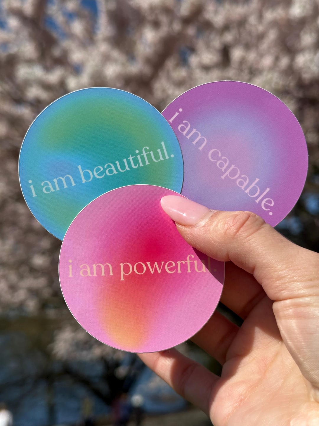 Positive Affirmation Aura Sticker Pack (three Pieces) - Bright Aura ...