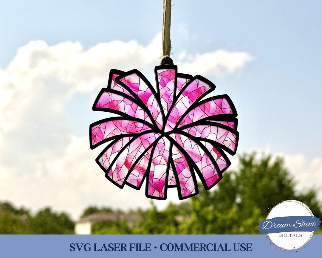 Cheerleading Sun Catcher SVG Laser File, Cheerleader Graduation Gift ...