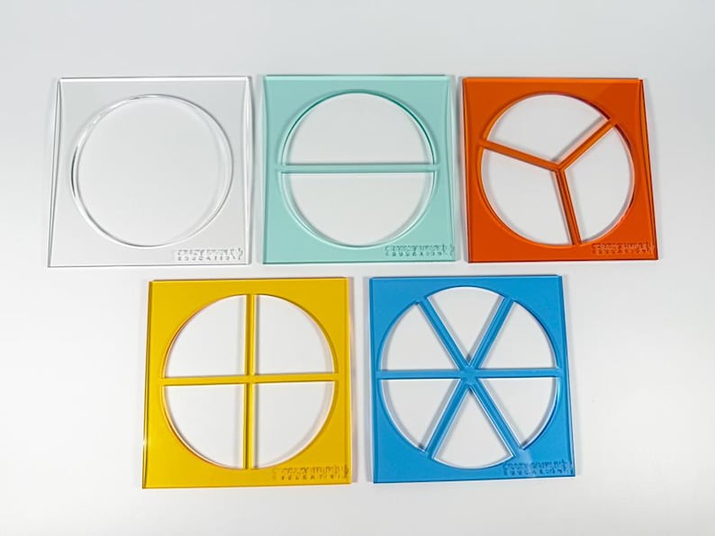 Mini Fraction Stencil Set With Circles, Hexagons and Squares - Beginner ...
