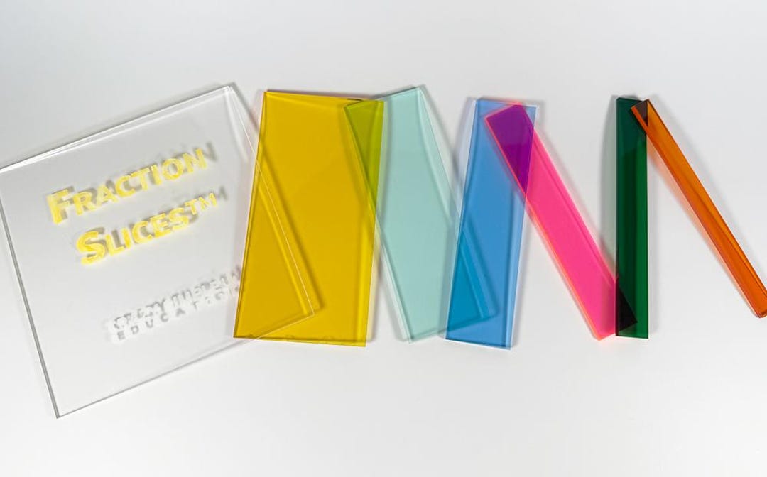 Acrylic Fraction Slices: Learn Fractions Easily - Etsy