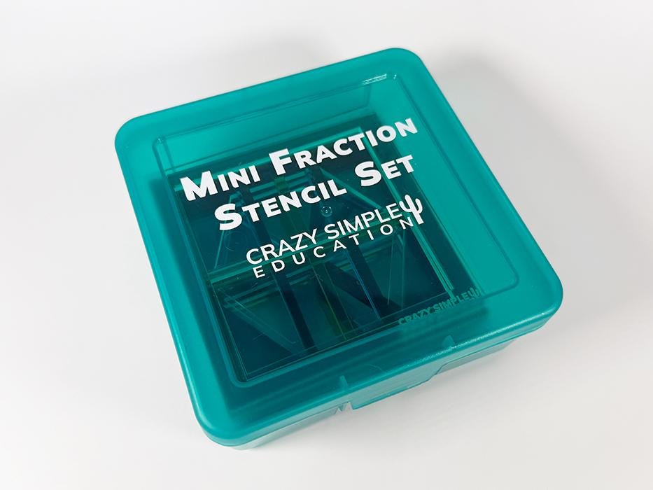 Mini Fraction Stencil Set With Circles, Hexagons and Squares - Beginner ...