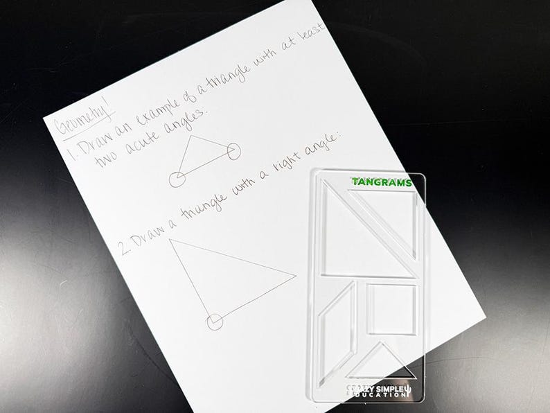 Acrylic Math Shapes Template Stencil Collection: Tangram, Pattern, Base ...