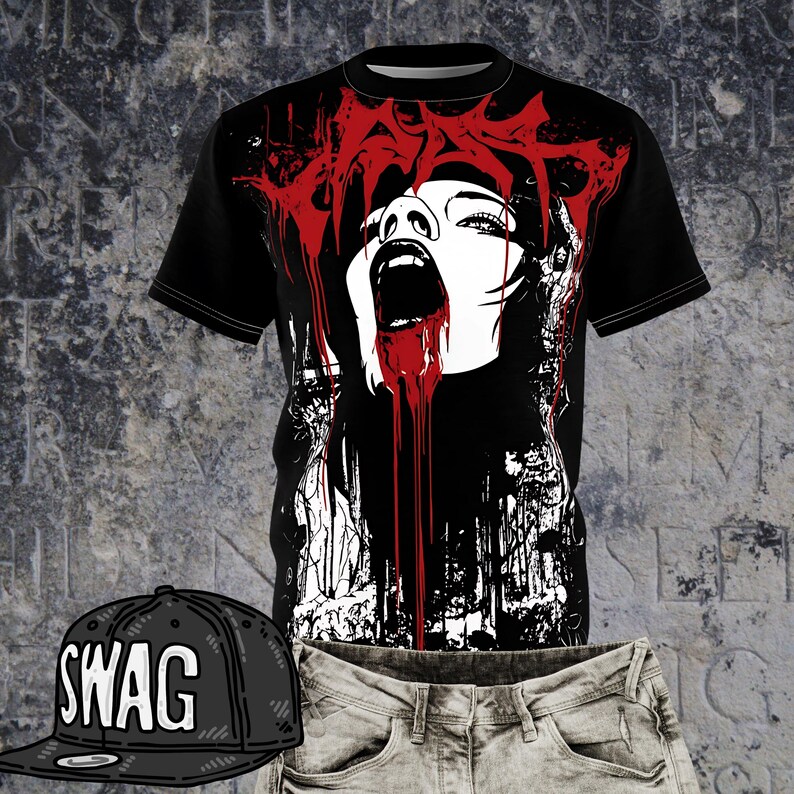 Gothic Graphic Tee Edgy Unisex T Shirt Alternative Fashion Art Tee for ...