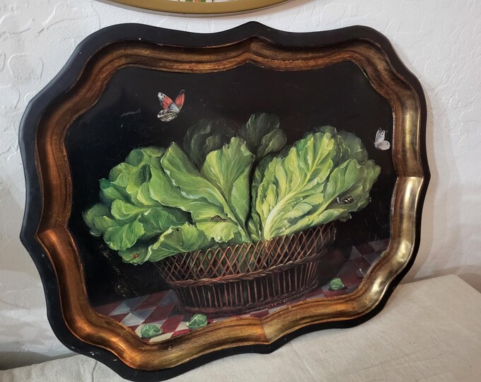 Ian Logan London Lettuce Basket Decorative Tray (1993) - Etsy