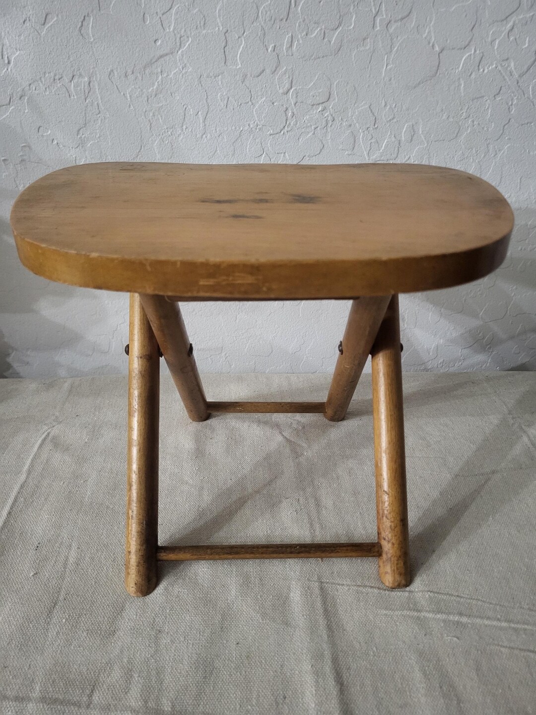 Vintage Nevco Wooden Folding Carry Stool – Portable Collapsible Seat - Etsy