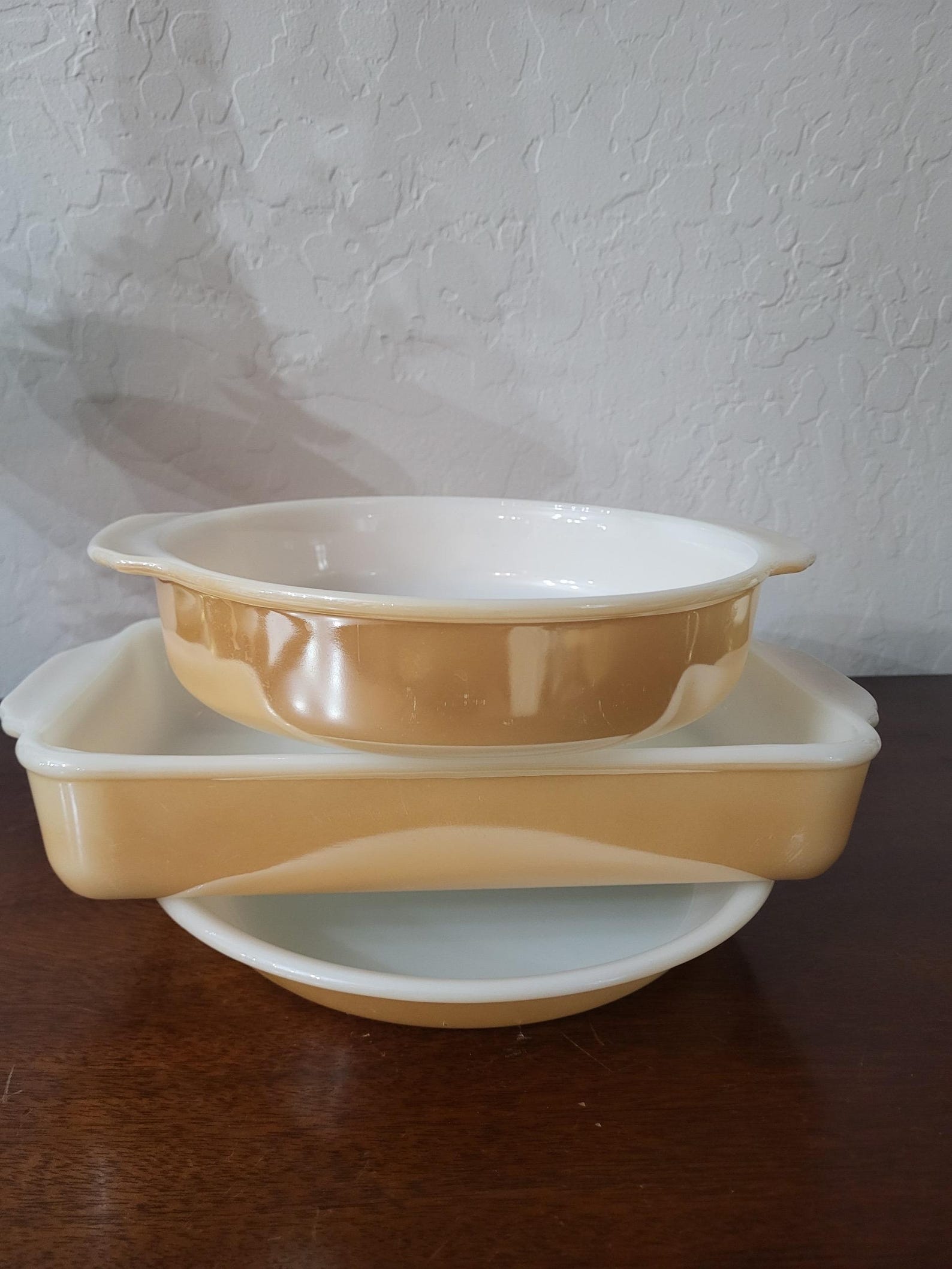 Fire-king Bakeware Bundle in Peach Luster - 3-piece Set - Etsy
