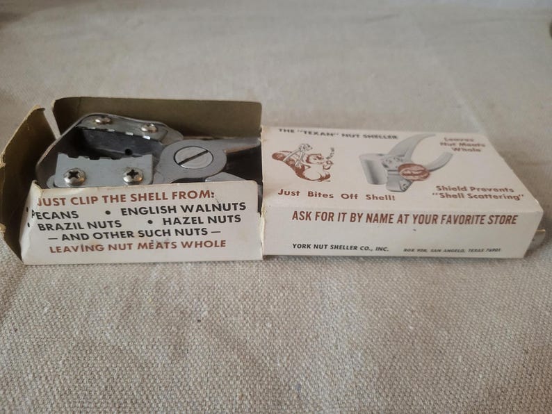 Vintage Texan Nut Sheller With Original Box – Metal Nutcracker Tool - Etsy