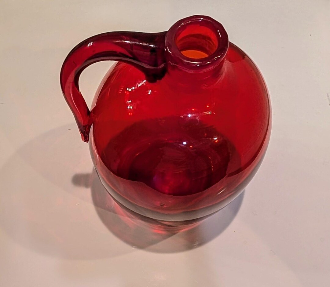 Vintage 1990s Red Ceramic Moonshine Jug – Rustic Farmhouse Decor ...