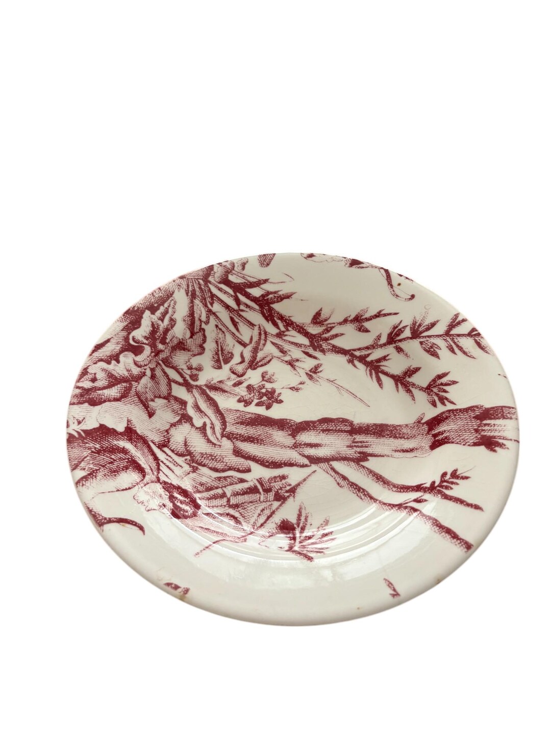 French Elegance Gien Pierre Deux Lafayette Red Toile Soup Bowl, 8.5 ...