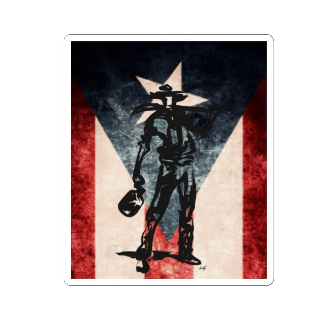 Jibaro De Puerto Rico Kiss-cut Stickers for Laptop & Decor, Vintage ...