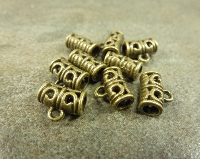 Donut Bail Hinged 38x10mm Gunmetal Tone 10pc Interchangeable Pendant ...