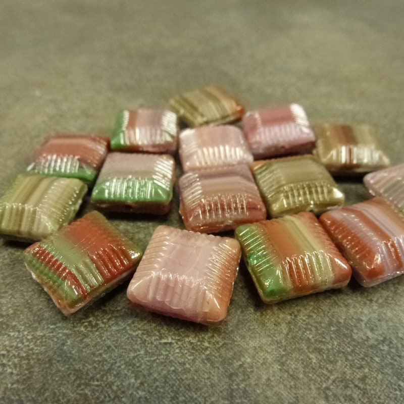 Orange Glass Squares - Etsy