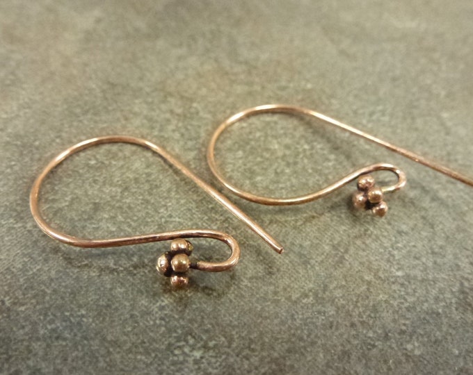 Genuine Copper Fancy Earwires Handmade 12pc (6 Pairs) 28-30mm X 16-17mm ...