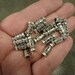 25pc Fancy Tube 13x5mm Antiqued Silver Tone Metal Bead 3mm - Etsy