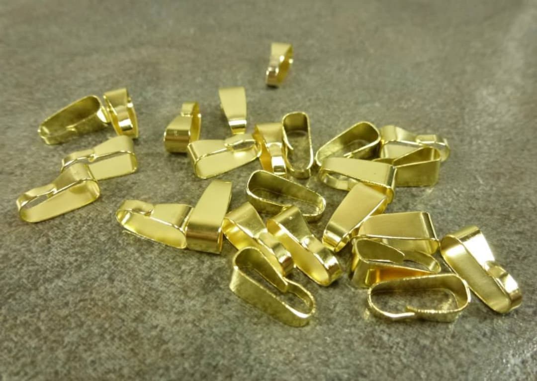 50pc Gold Tone Clip Bail 11x4mm Spring Bail - Etsy