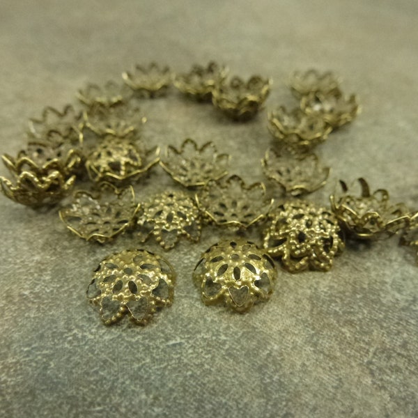Bronze Bead Caps - Etsy