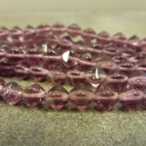 Porphyr Blue Czech Glass Lucerna Bicone 6mm 50pc Strand - Etsy