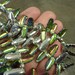 Backlit Utopia Jagged Dagger, Czech Pressed Glass Beads, 6x13mm, 25pc ...