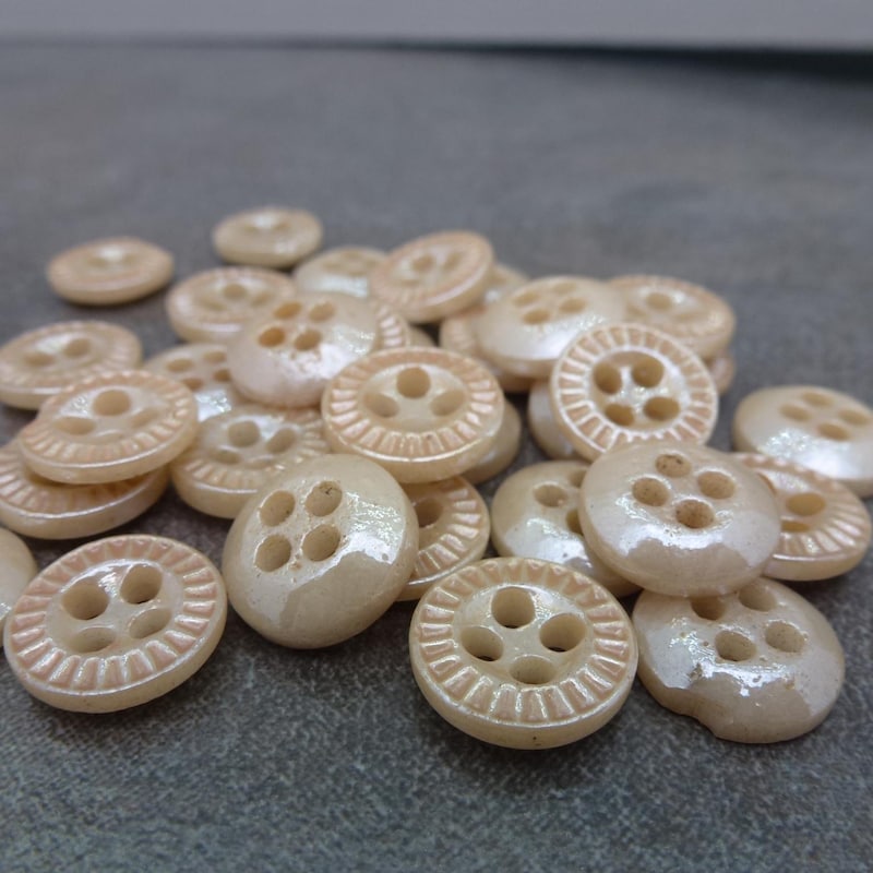 Vintage Glass Button 11mm - Etsy