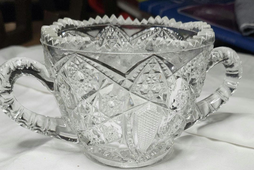 Vintage, Mckee Open Sugar, Fentec Pattern, EAPG, 4 X 3 Inches, Small ...