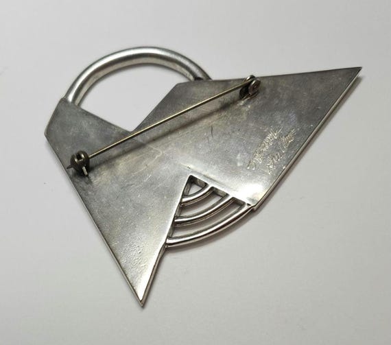 Vintage Lou Ann Berkley Sterling Silver Enameled Broo… - Gem