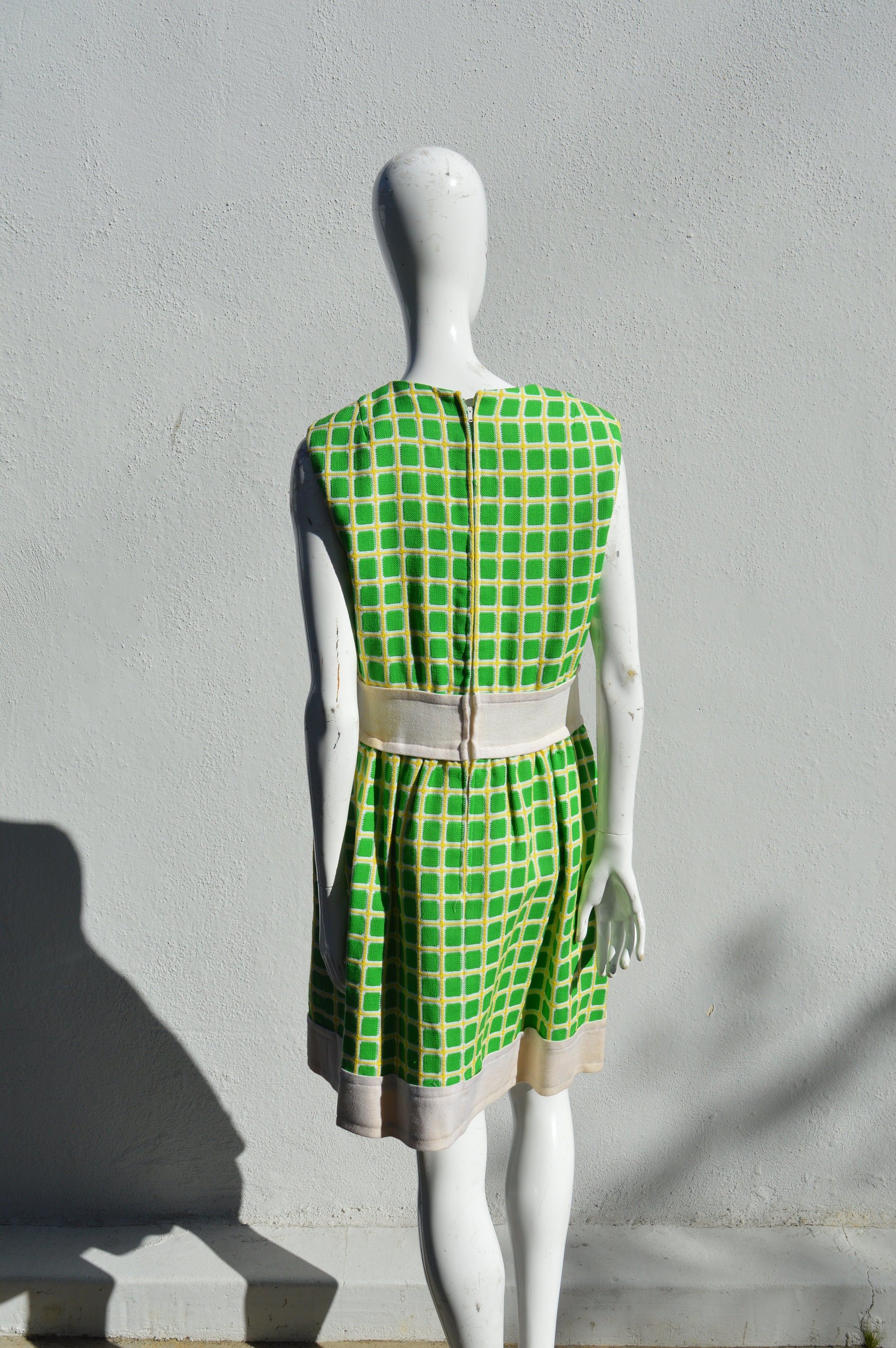 Vintage 70s Color Check Pattern Checkerboard Dress Size 10 MOD - Etsy