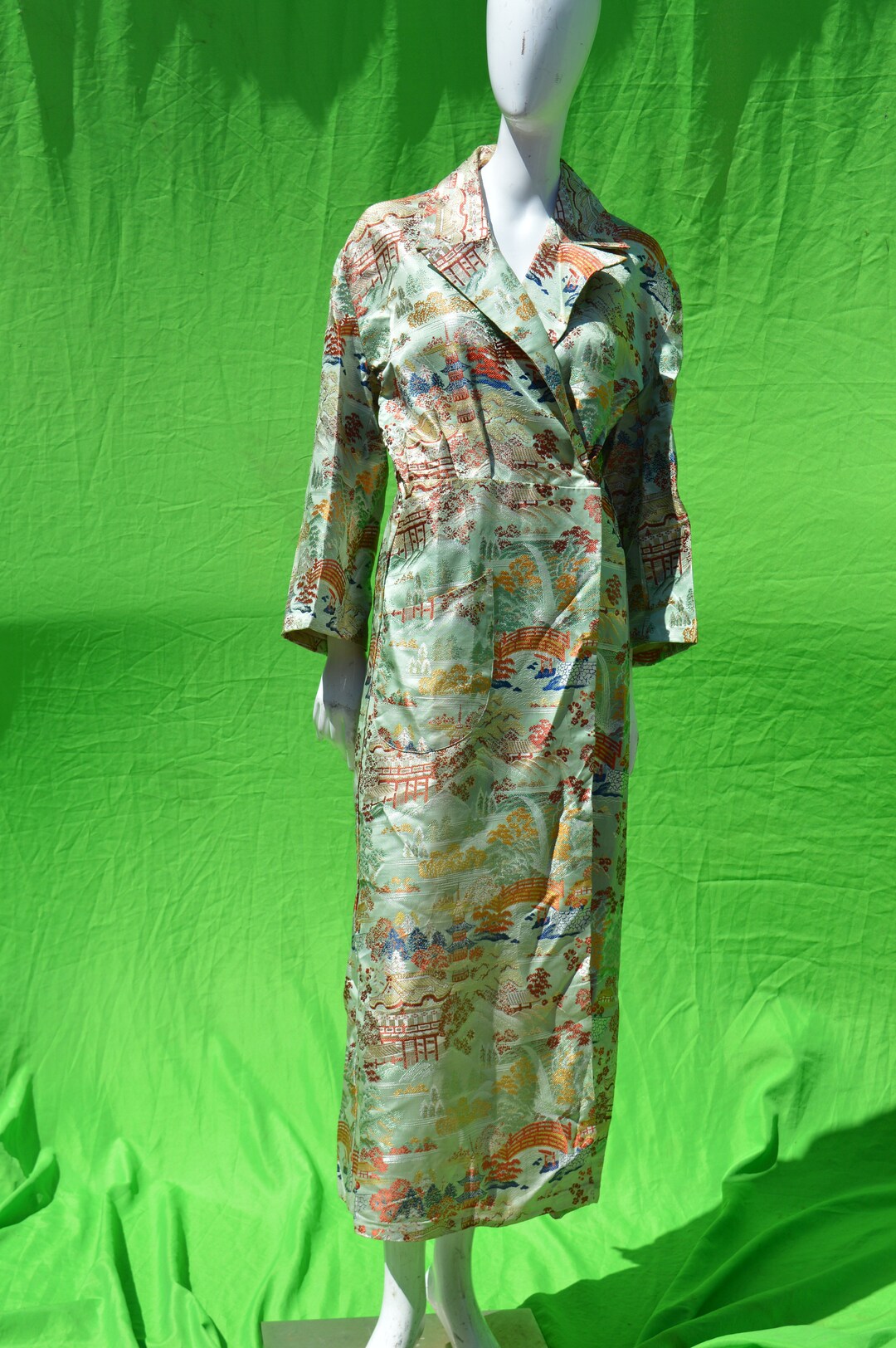 Vintage 40s NOS Never Used JAPANESE Robe Dress Size M SANWA Trading ...