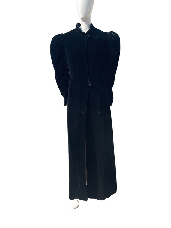 Vintage 20's opera coat silk velvet long coat with pu… - Gem