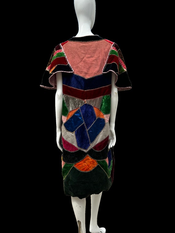 Vintage 70's ART TO WEAR patchwork quilt coat cape sl… - Gem