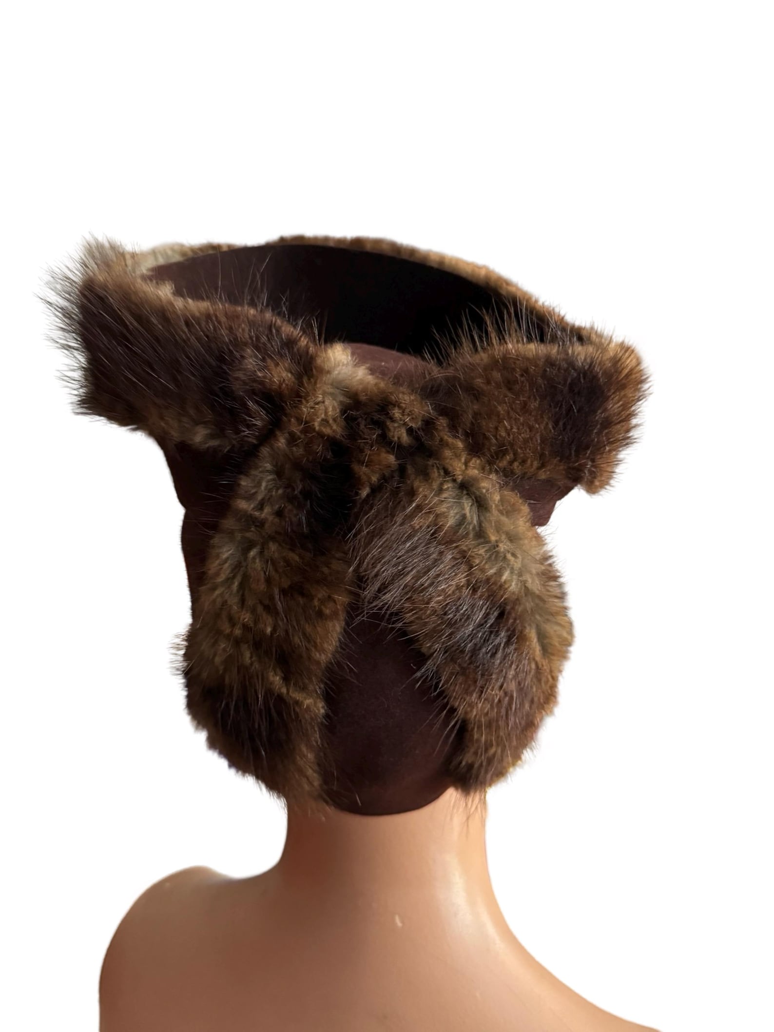 Vintage 40s ANDREA Model Hat Skull Cap Felt and Mink Glam Hat Old ...