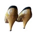 Vintage 70's Pumps by PANCALDI Python Skin and Suede Pointy Shoes Bi ...