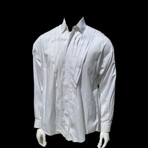 Vintage 80s Willi Wear WILLI SMITH Tuxedo Like Shirt Broad Shoulders V ...