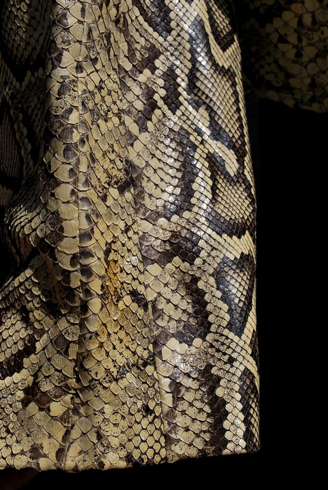 Vintage 70's PYTHON snake skin men's jacket short | Etsy