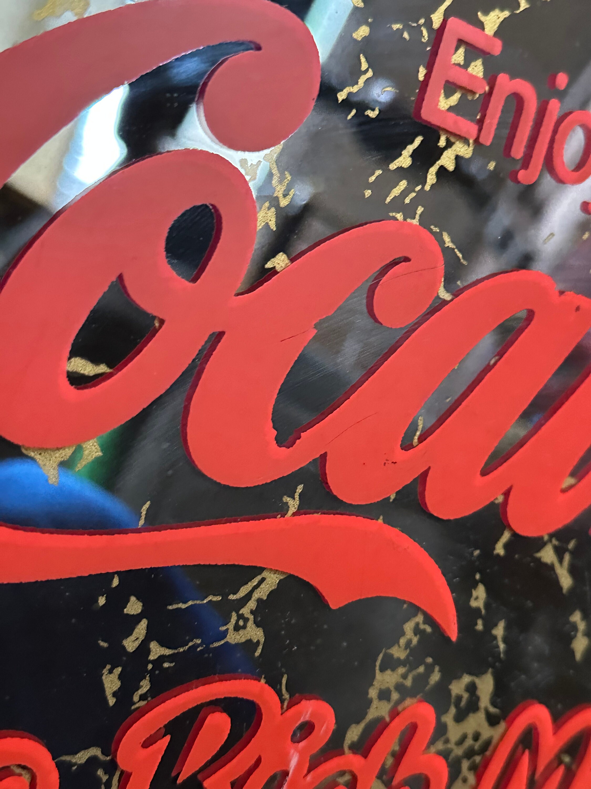 Vintage Enjoy Cocaine the Rich Mans Aspiring Carnival Mirror Sign 70s ...