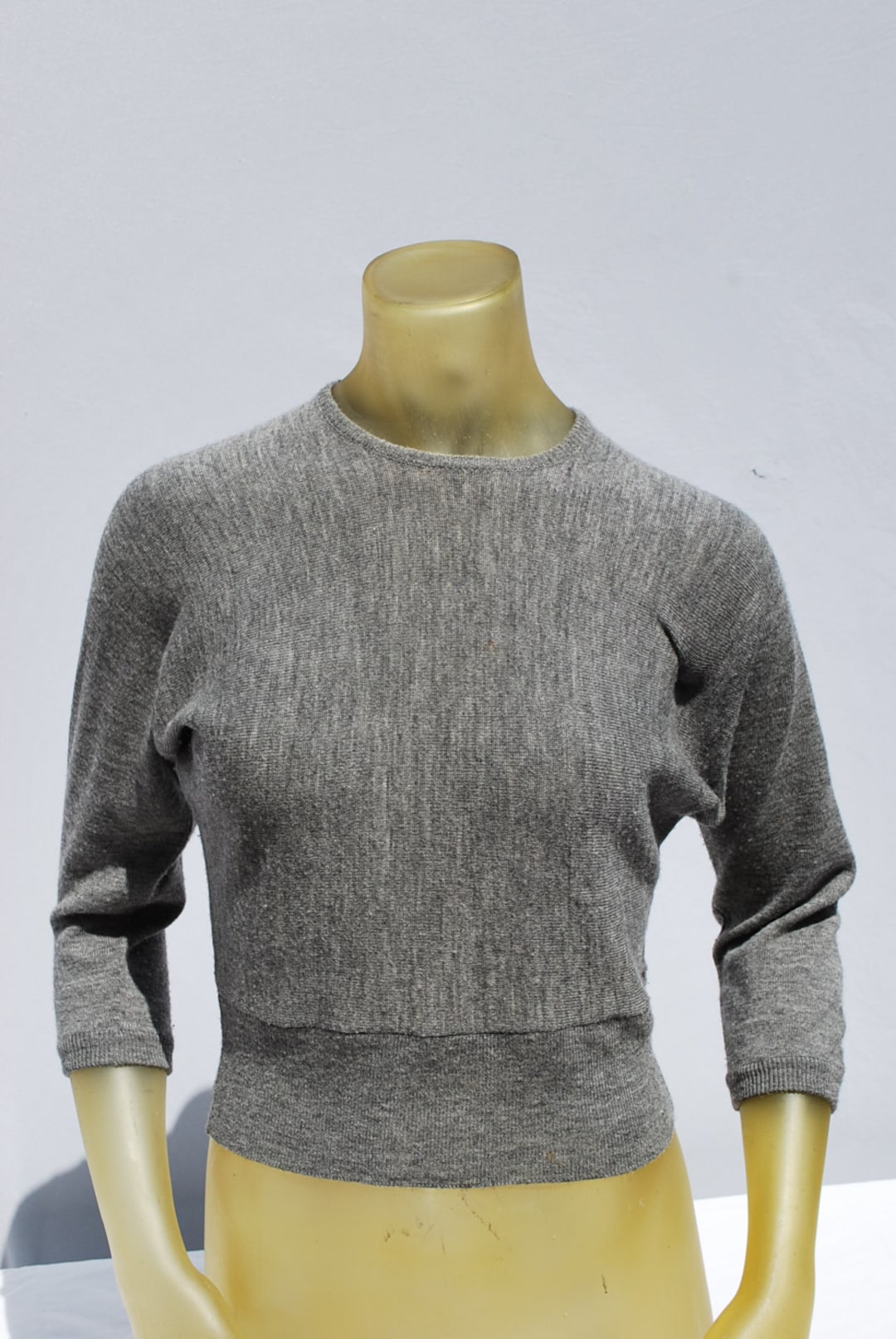 Vintage 50's JAEGER All Wool Sweater Pin up Batwing S34 Short Cropped ...