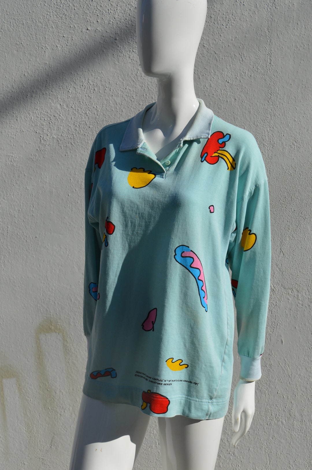 Vintage 80's NEOMAX Peter Max Signature Series Shirt Blouse Woman's T ...