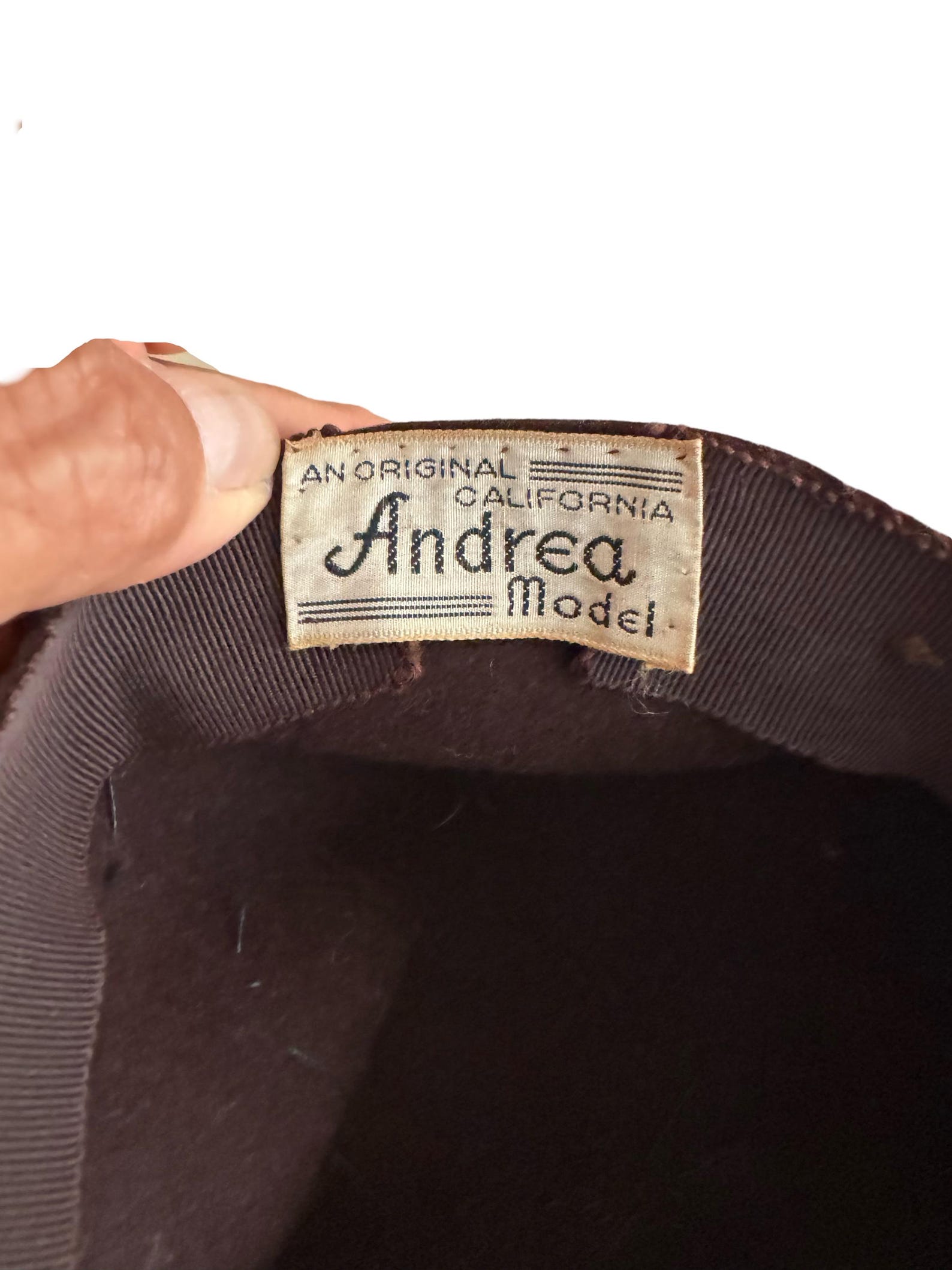 Vintage 40s ANDREA Model Hat Skull Cap Felt and Mink Glam Hat Old ...