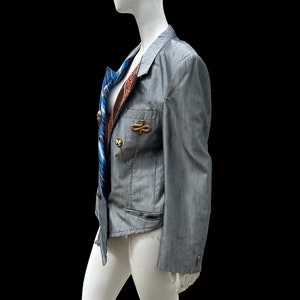Vintage 80s Customized Embellished Cropped Jacket Blazer Unisex Size L ...