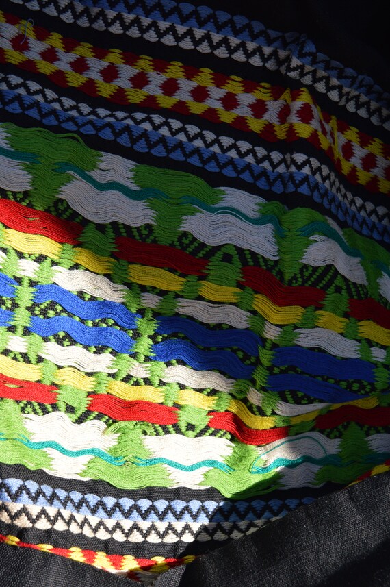 Vintage Mid Century Mexican skirt MAYA Aztec textile … - Gem