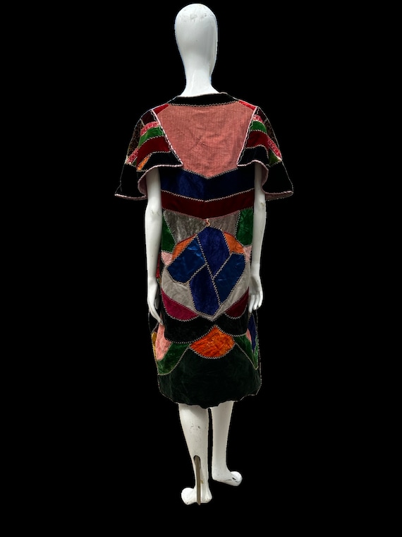 Vintage 70's ART TO WEAR patchwork quilt coat cape sl… - Gem