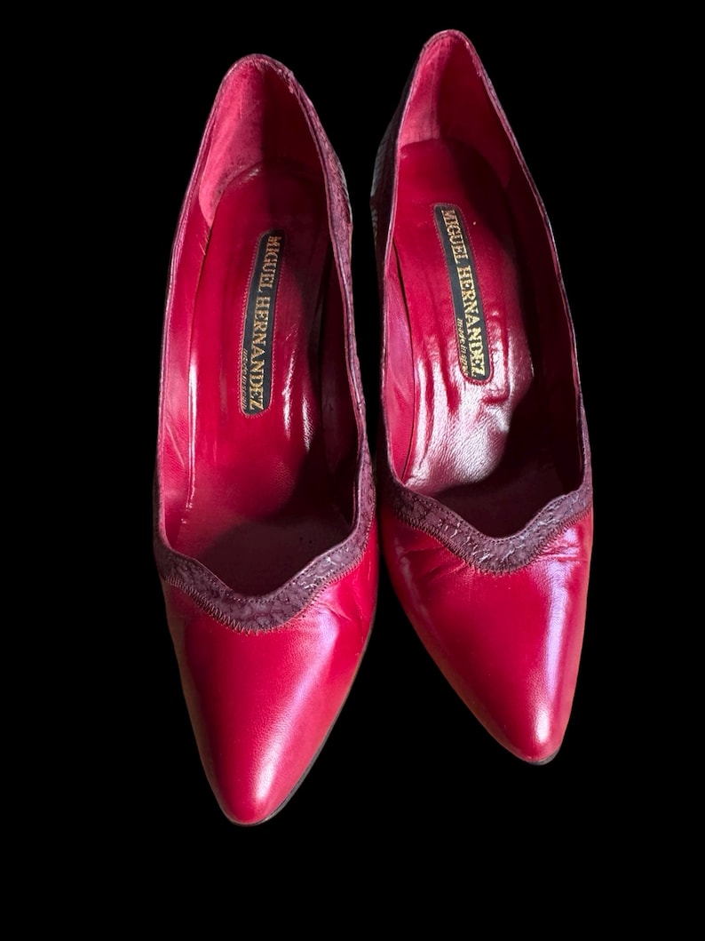 Vintage 70s MIGUEL HERNANDEZ Patchwork Snake Skin and Leather Burgundy ...