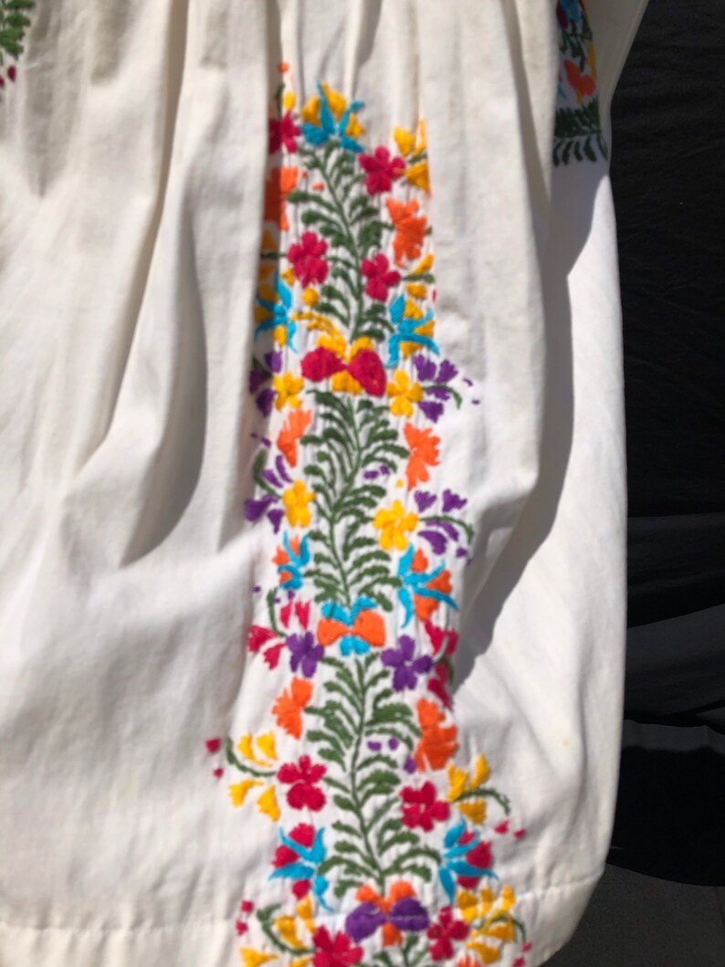 Vintage 60's Mexican Pheasant Blouse Hand Embroidered - Etsy