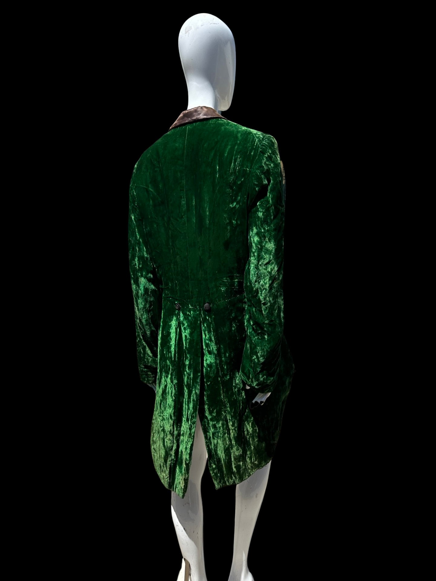 Antique Tailcoat Dress Coat Green Velvet Tails Jacket Formal in AS IS ...
