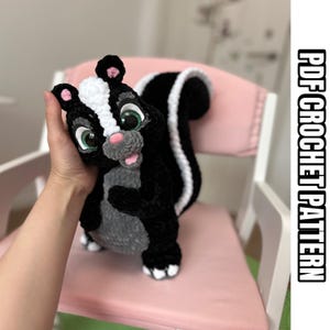 Crochet Skunk Pattern / Amigurumi Pattern PDF / English Crochet Skunk ...