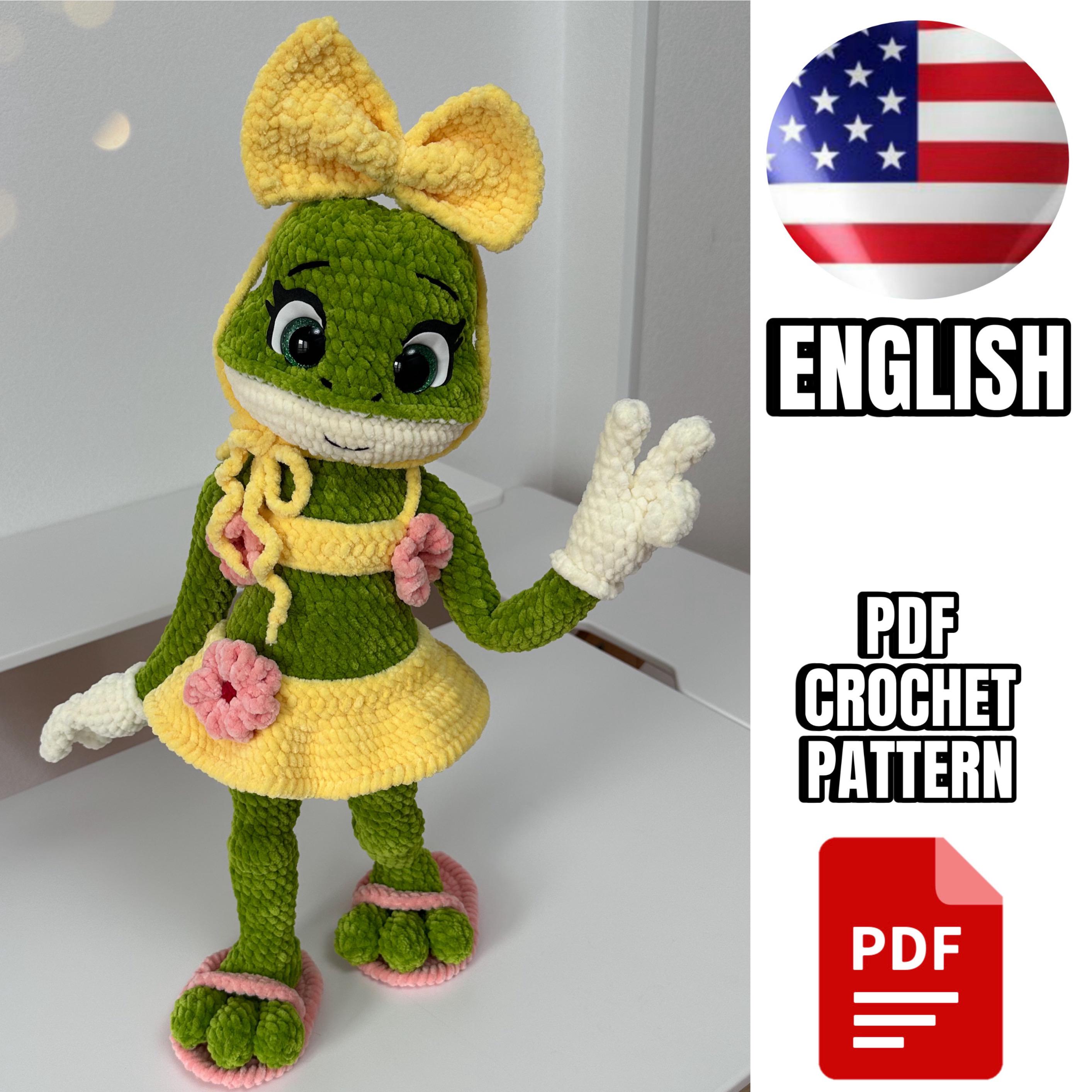Crochet Frog Pattern / Amigurumi Pattern PDF / English Crochet Frog ...